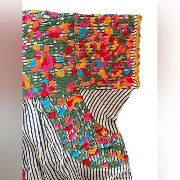 Sister Mary | Dresses | Sister Mary Marylou Stripe Embroidered Floral ...